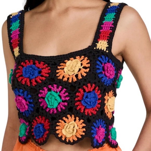 Farm Rio Crochet Top